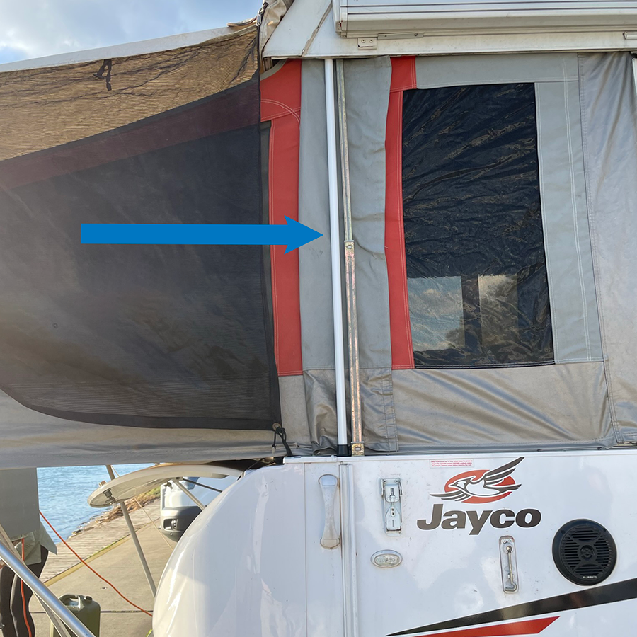 Camper Trailer Roof Support Pole 1200mm Long | CaravanMods